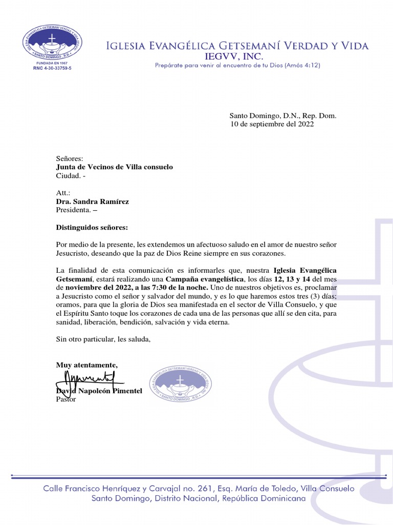 Carta Junta de Vecinos | PDF