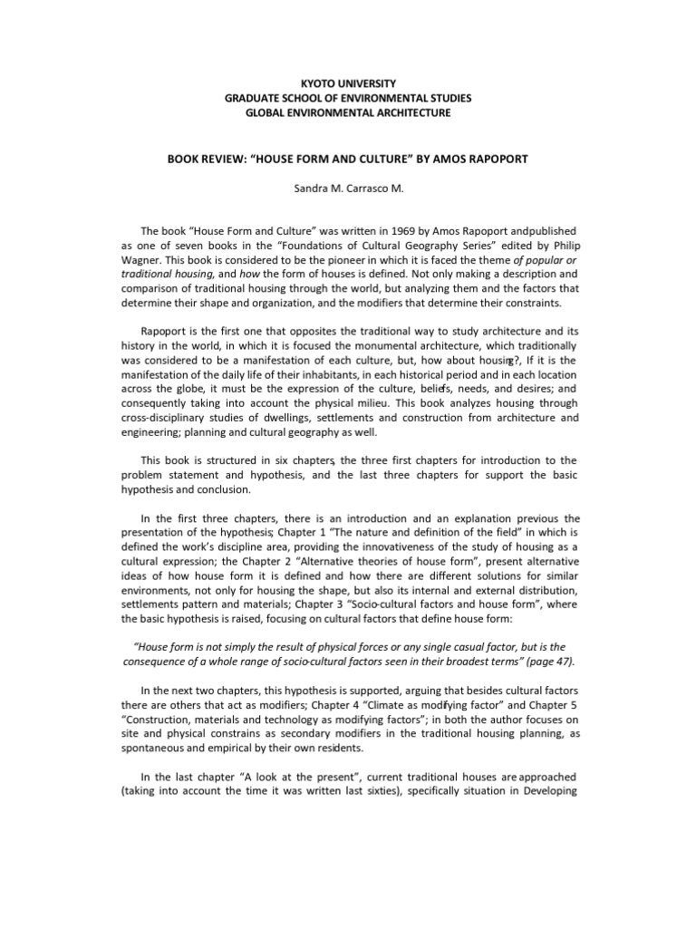Report House Form and Culture | Download Free PDF | Cultural Geography ...