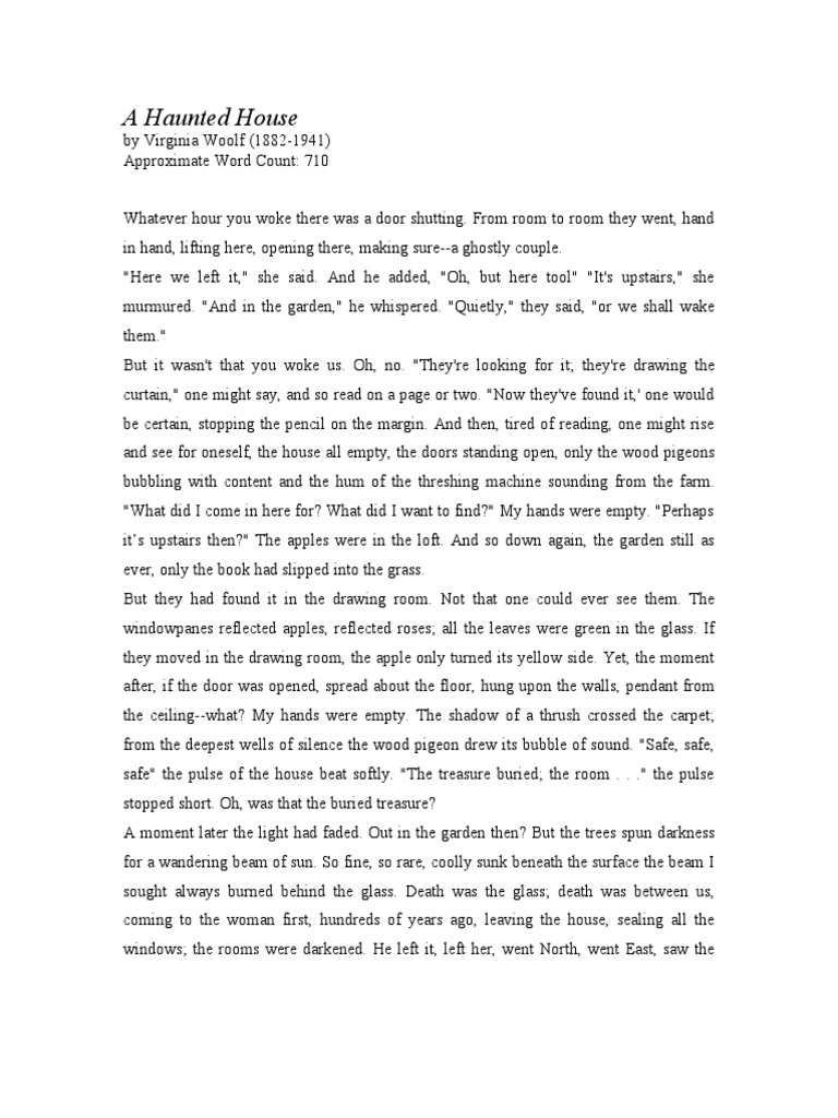 A Haunted House | PDF