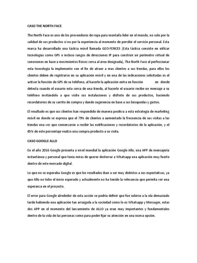 Caso The North Face | PDF