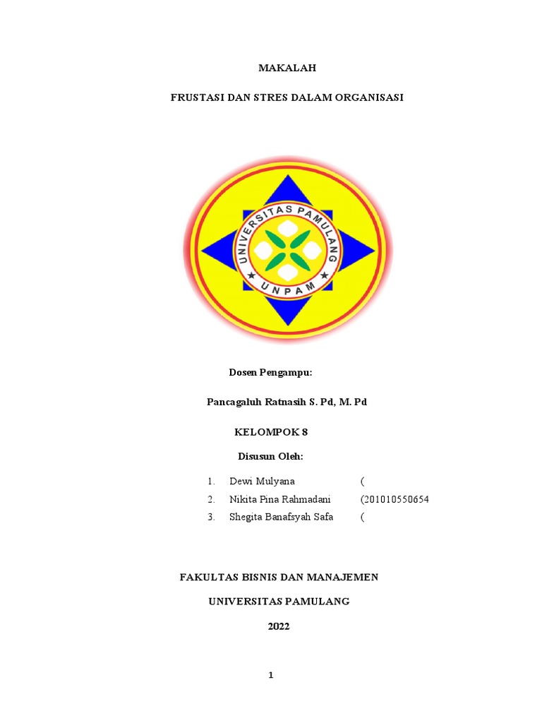Frustasi dan Stres dalam Organisasi | PDF