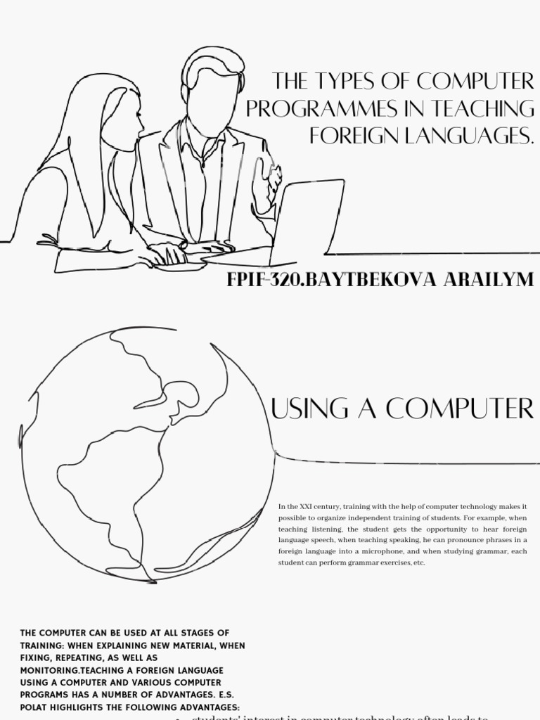 The Types of Computer Programmes in Teaching Foreign Languages. | PDF | Foreign Language | Word