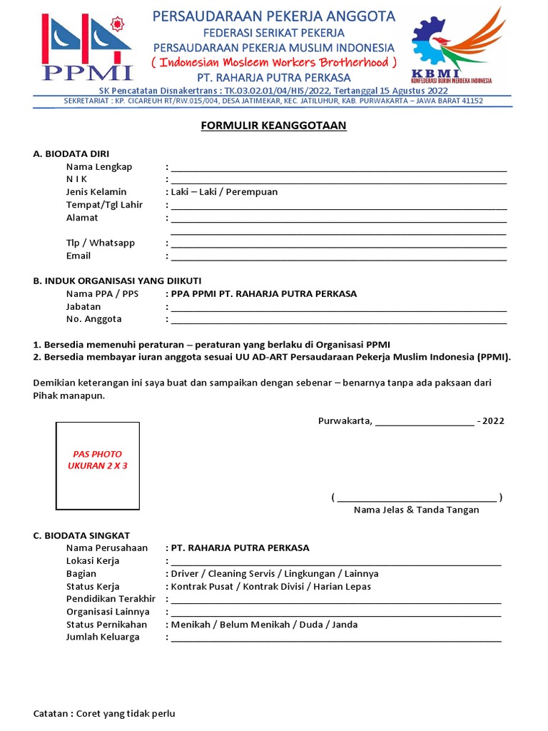 Form Ppmi RPP | PDF