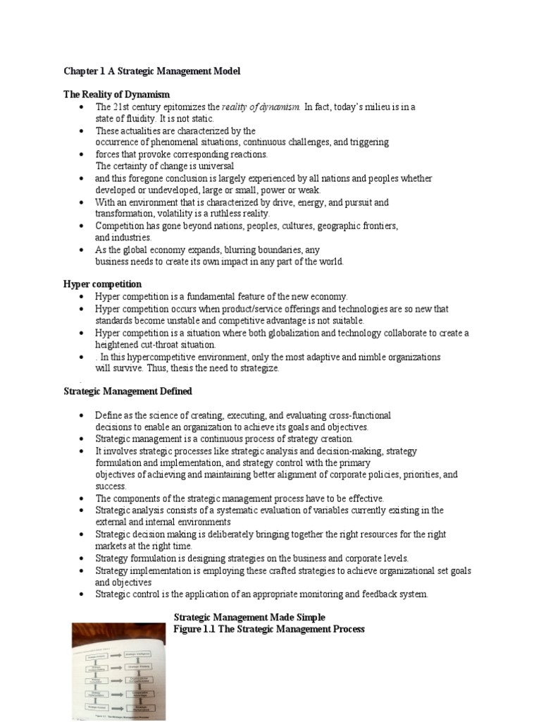 Chapter 1 A Strategic Management Model HRD | Download Free PDF ...