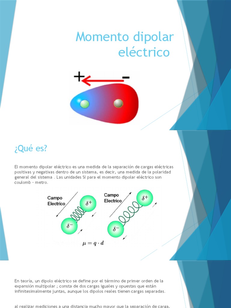 Definición del Momento Dipolar Eléctrico | PDF | Métodos y materiales ...