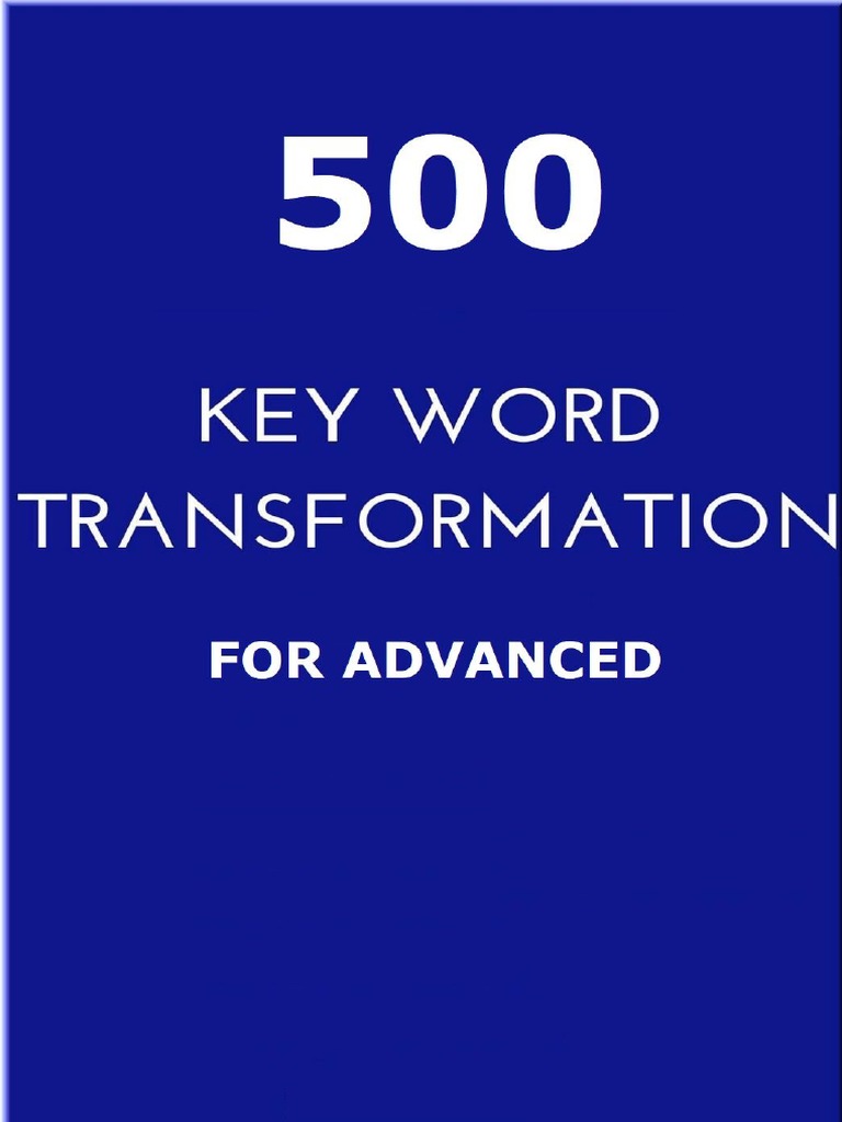 500 Word Form Transformation Exercises For Advanced | PDF | Art