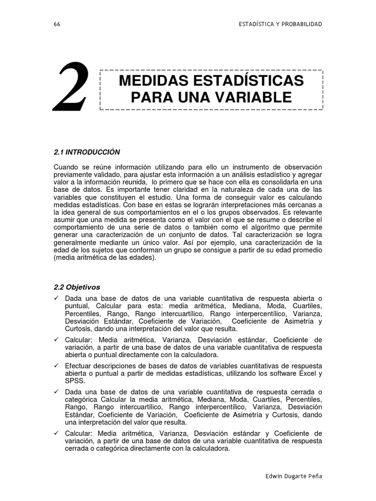 Medidas Estadísticas | PDF | Desviación Estándar | Diferencia