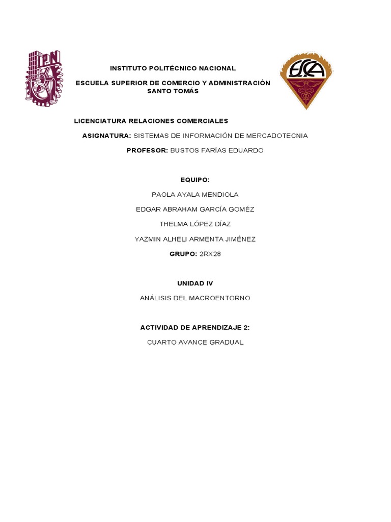 U4 - Act2 - Cuarto Avance Gradual-EAGG | PDF | Bancos | México