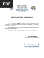Certificate of Enrollment | PDF