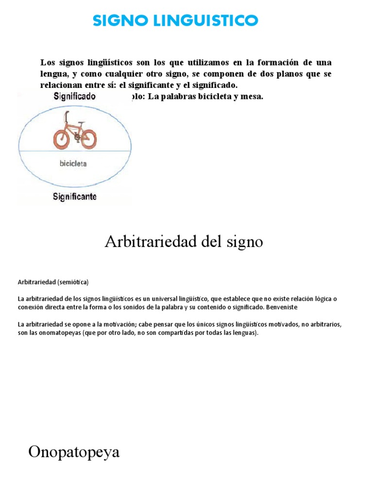 Signo Lingistico | PDF