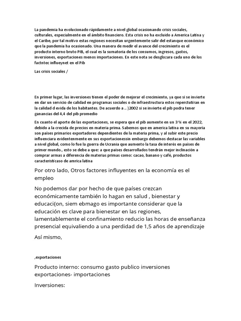 La Pandemia Ha Evolucionado Rápidamente A Nivel Global Ocasionando ...
