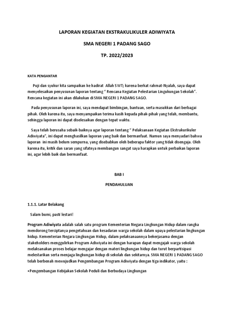 LAPORAN KEGIATA-WPS Office | PDF