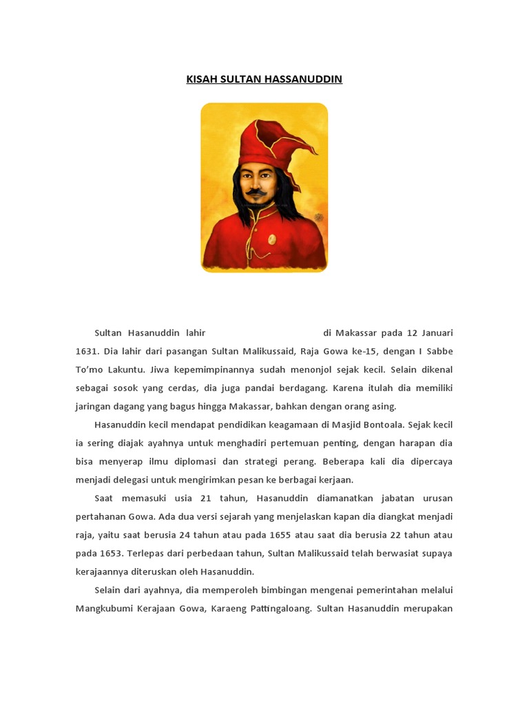 Kisah Sultan Hasanuddin (PKN) | PDF
