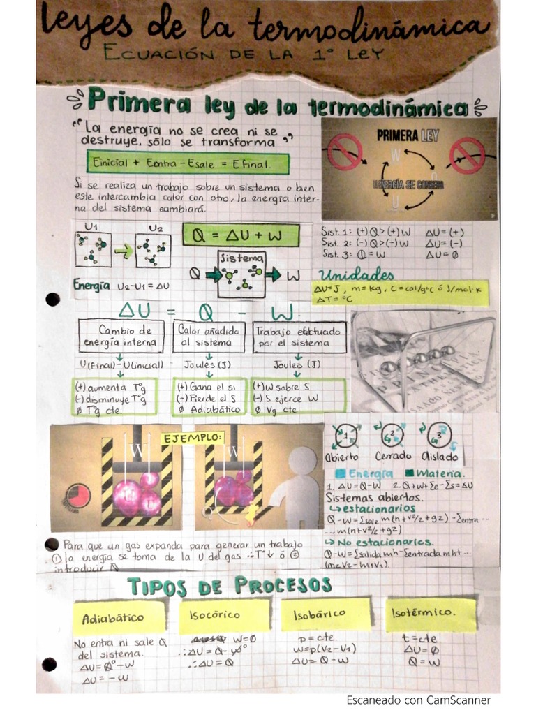Infografía Leyes de La Termodinámica | PDF