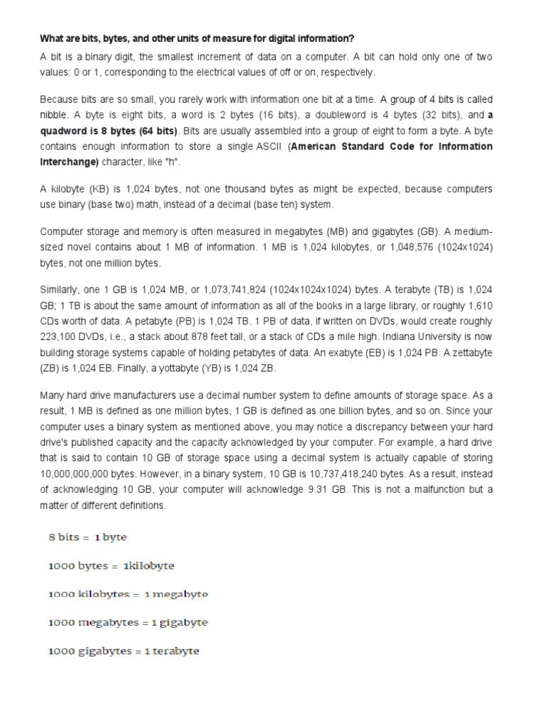 What Are Bits | PDF | Byte | Bit