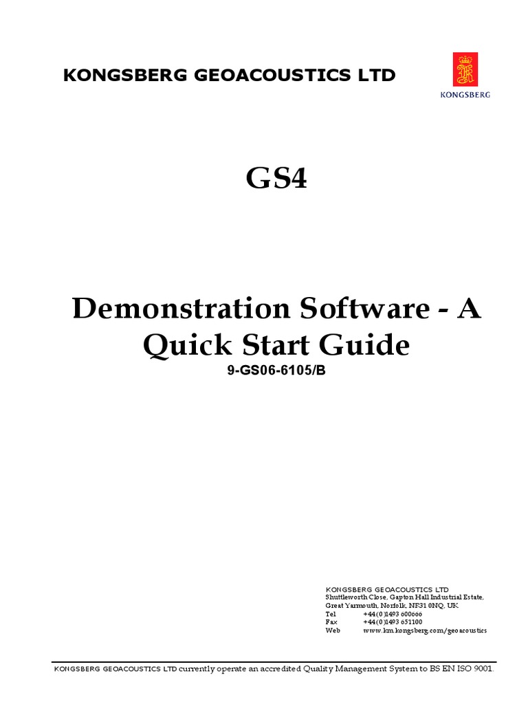 GS06-6105 - B (GS4 Demonstration Software - A Quick Start Guide) | PDF | Waste Management | Software