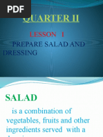 Lesson 5 Store Salads and Dressings | PDF | Salad | Leaf Vegetable