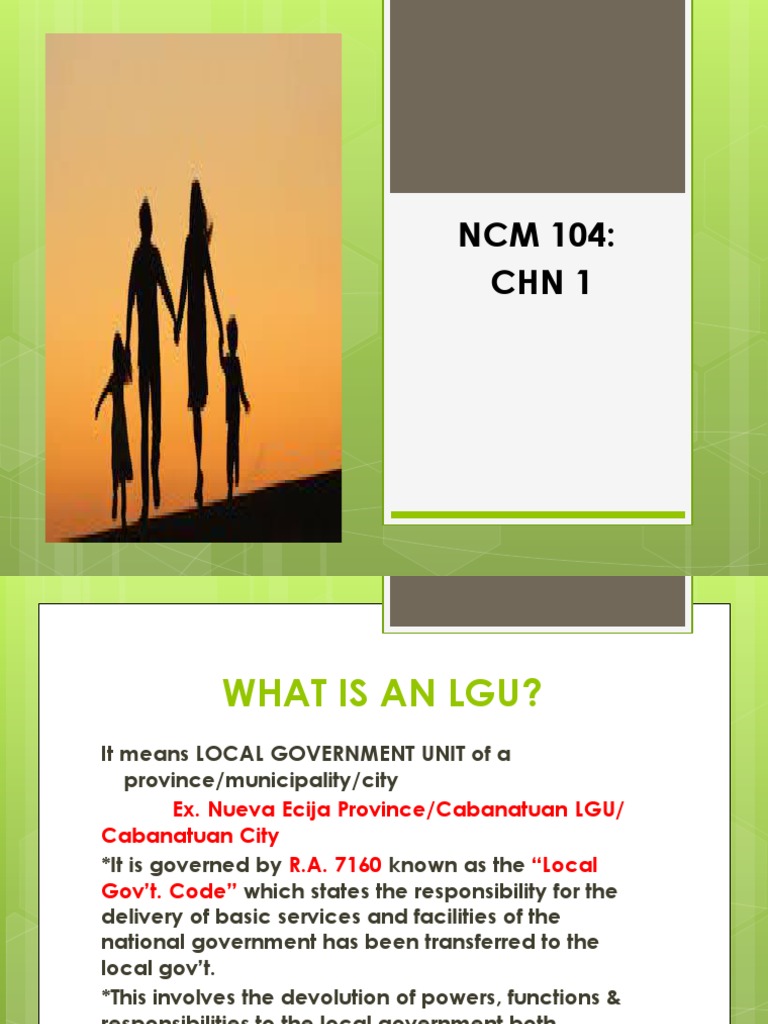 Week 7 CHN 1 LGU | PDF | Nursing | Health Professional