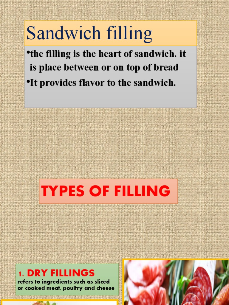 Lesson 4 Filling and Spread For Sandwiches | PDF | Sausage | Bacon