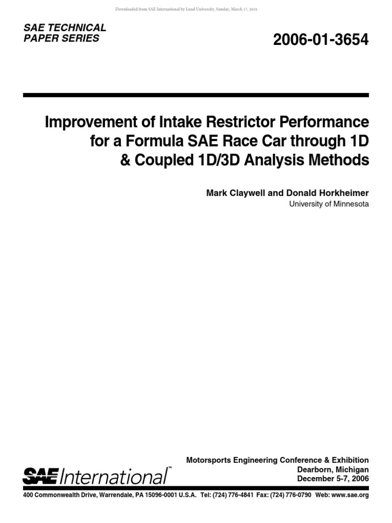 10 0000@www Sae Org@2006-01-3654 | PDF | Volume | Mechanical Engineering