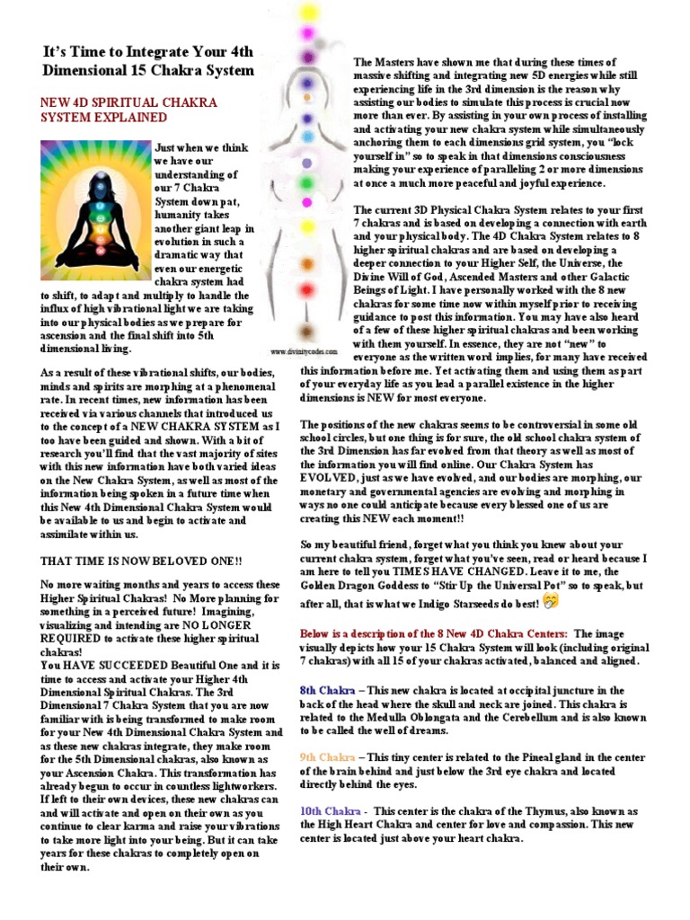 "4D 15 Chakra System Integration" | PDF | Chakra | Ascended Master