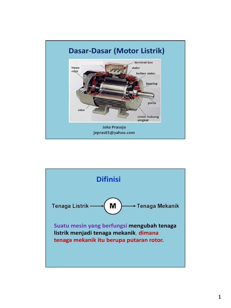 MATERI 06 - Dasar-Dasar Motor Listrik | PDF