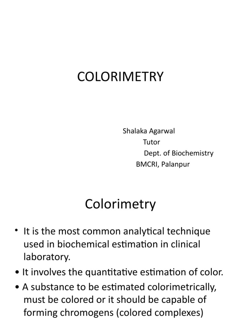 Colorimeter | PDF | Absorbance | Atomic