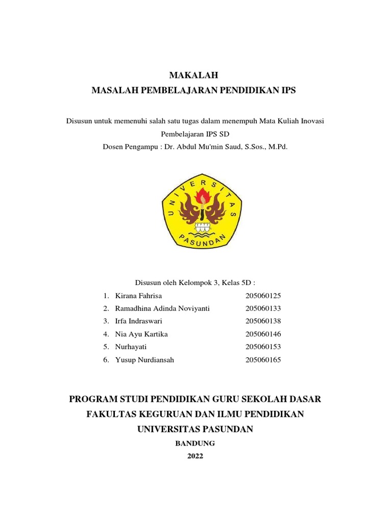 Makalah IPS Kelompok 3 - 5D | PDF