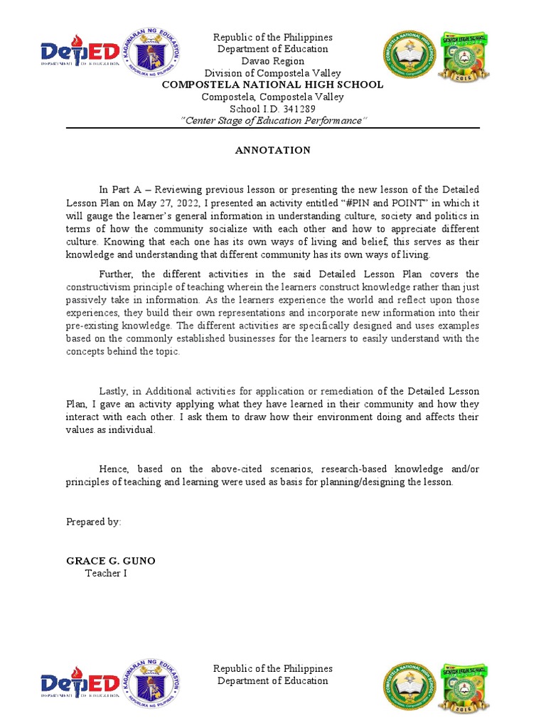 Annotations | PDF | Teaching Method | Learning