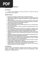 Wonsulting Resume Template (HR) - MAKE A | PDF | Recruitment | Résumé