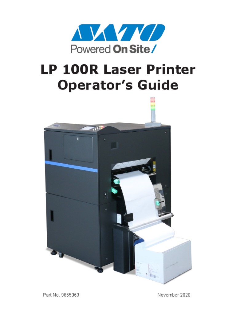 LP 100R Laser Operator Manual A | PDF | Printer (Computing) | Electromagnetic Interference