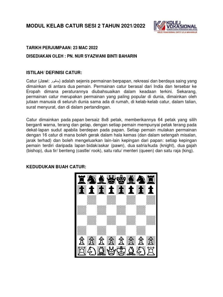 Kelab Catur Modul 3 | PDF