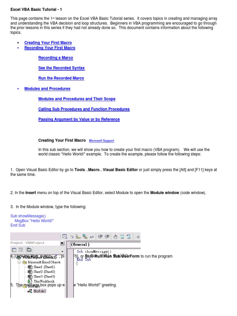 Vba English | PDF | Microsoft Excel | Array Data Type