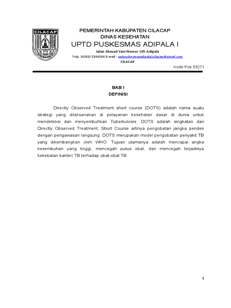 Strategi DOTS untuk Penanganan TB Paru | PDF | Pengembangan Diri ...