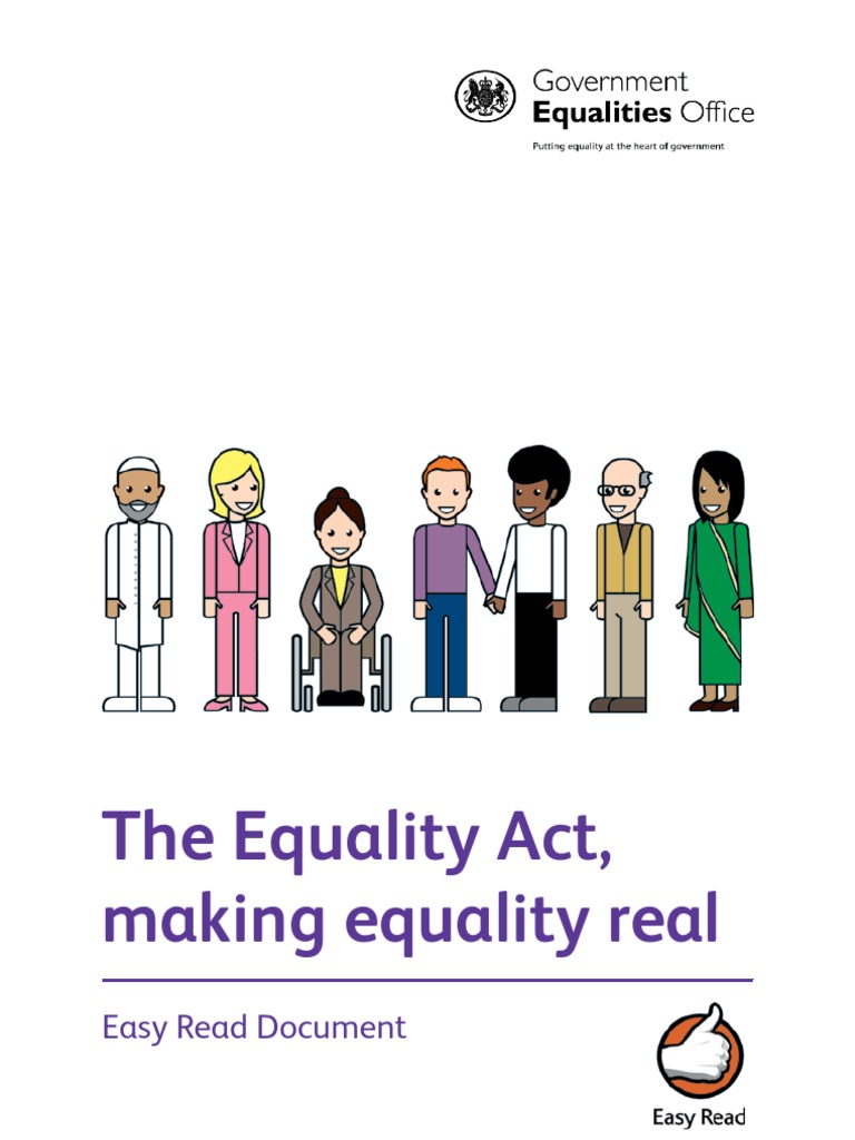 Easy Read: The Equality Act Explained | PDF | Equal Opportunity ...