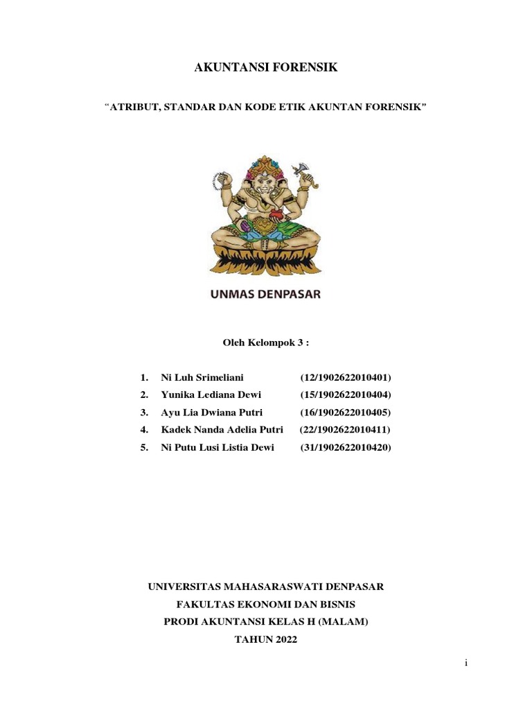 Atribut, Standar, Dan Kode Etik Akuntan Forensik | PDF | Karier & Perkembangan | Ilmu Sosial