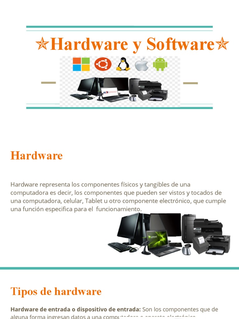 Presentación de Hardware y Software | PDF