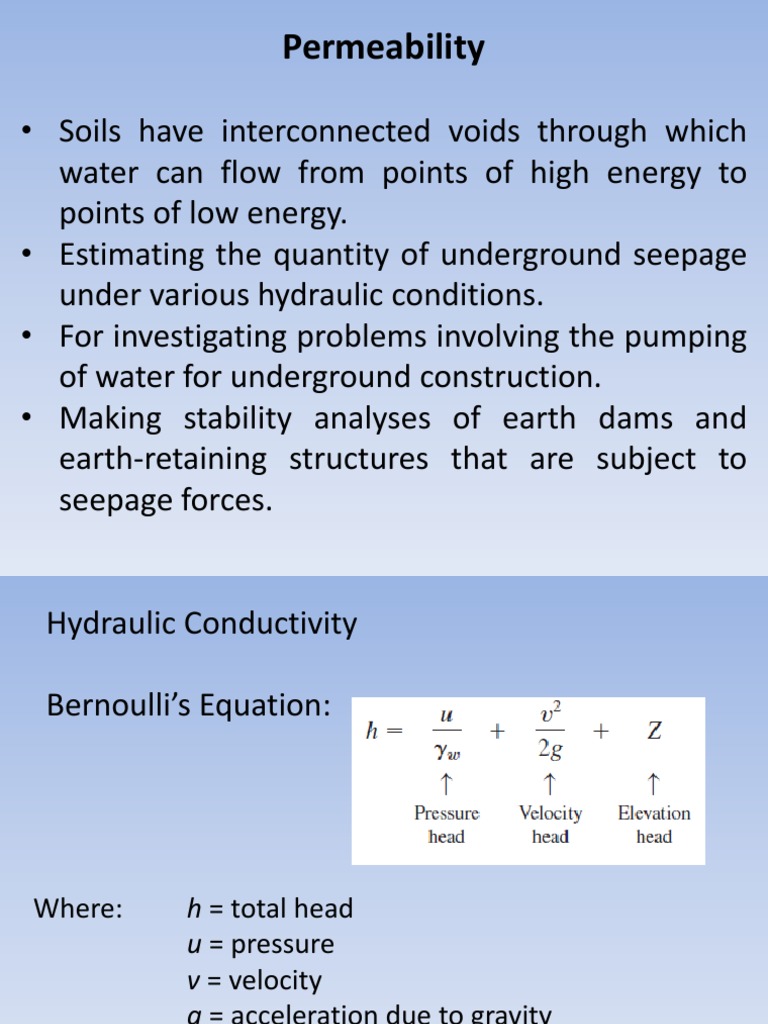 Permeability | PDF | Soil Mechanics | Fluid Mechanics