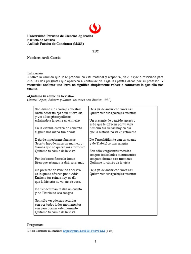 TB2 2022-2 - García-Calificado | PDF | Cómics