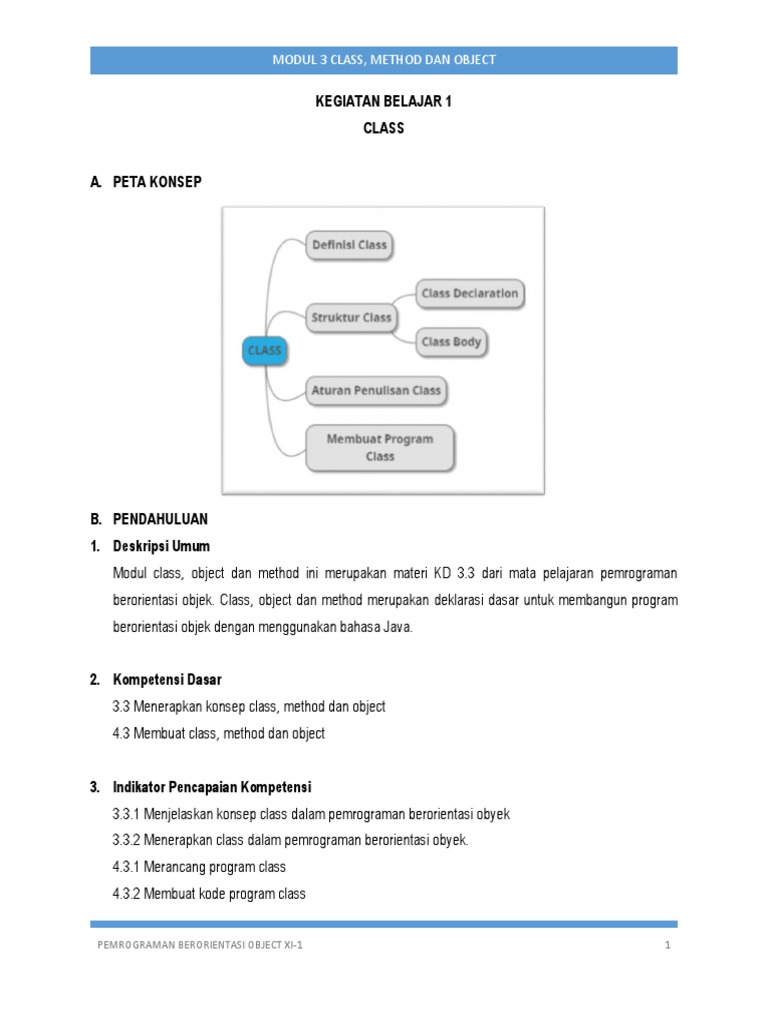 Modul OOP Java: Class, Method, Object | PDF