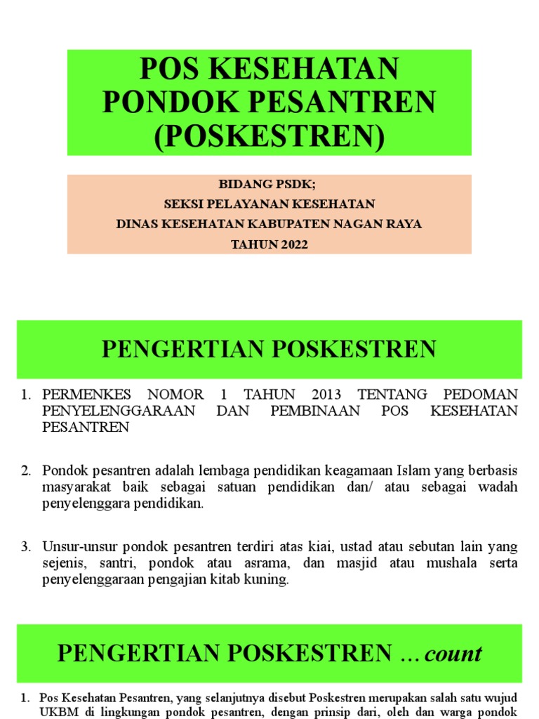 1 - Konsep Dasar Poskestren | PDF | Pengembangan Diri