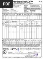 JSW Steel MTC | PDF | Ultimate Tensile Strength | Strength Of Materials
