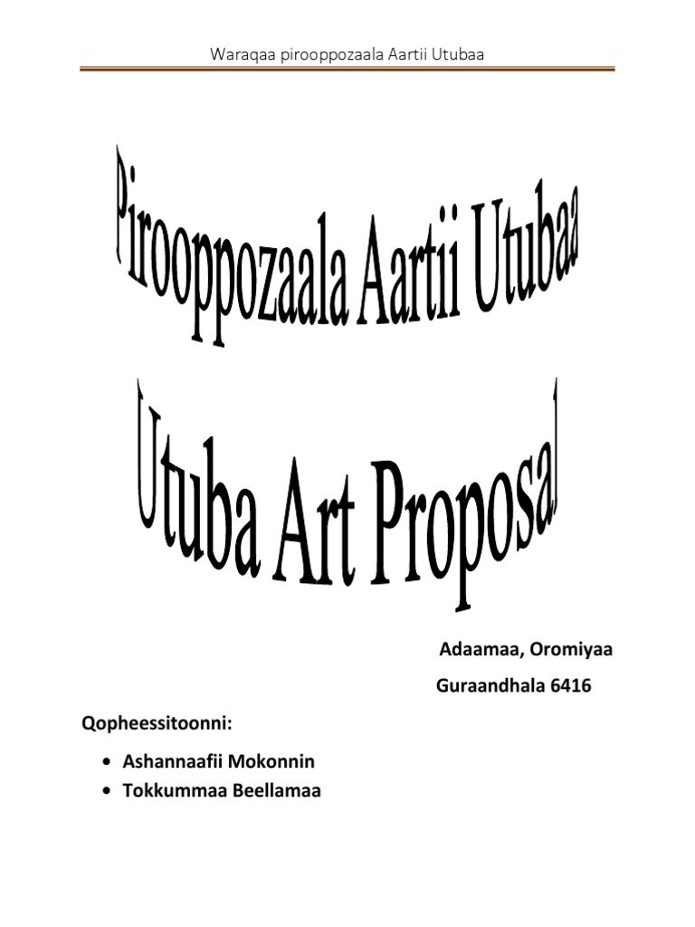 Art Proposal | PDF