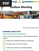 Toolbox Talk Agenda - MINE | PDF | Personal Protective Equipment ...
