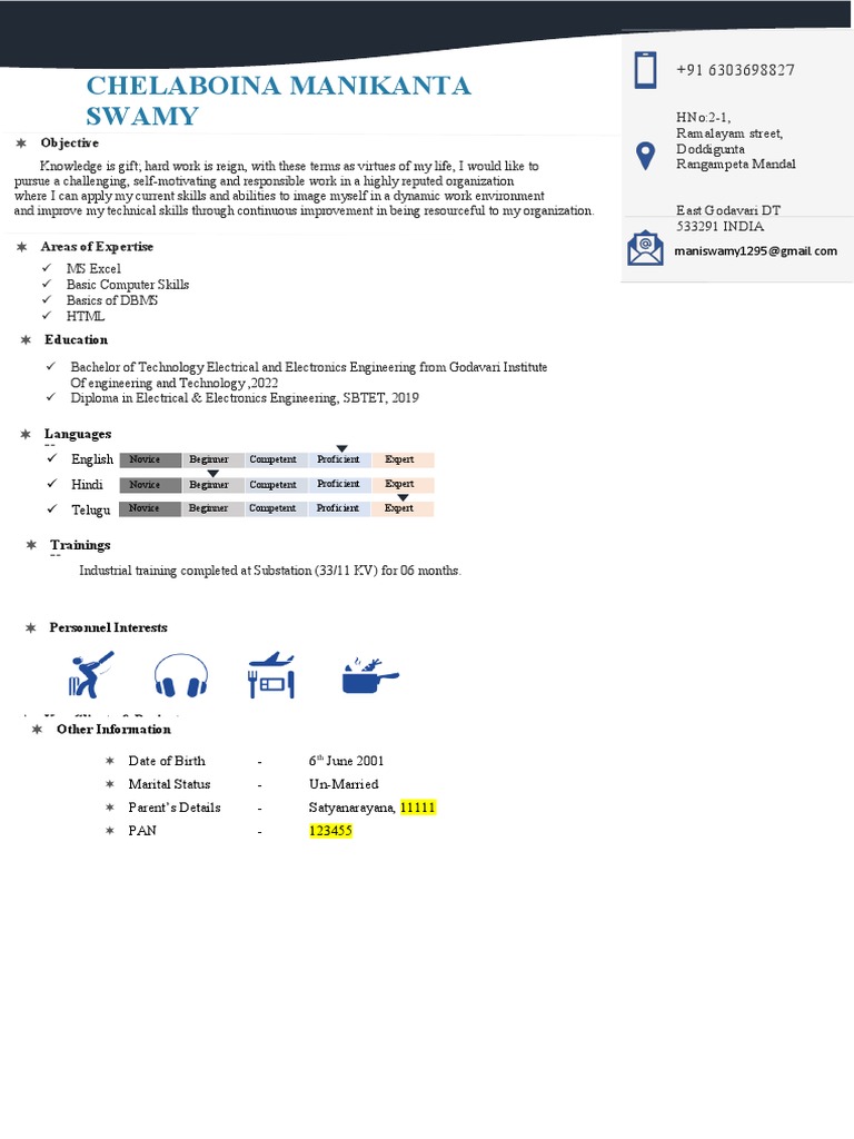 Manikanta Swamy Resume | PDF