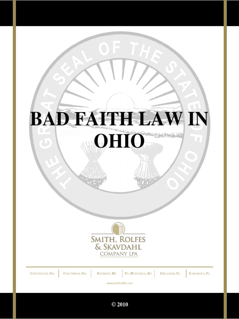 Bad Faith Law in Ohio | PDF | Damages | Punitive Damages