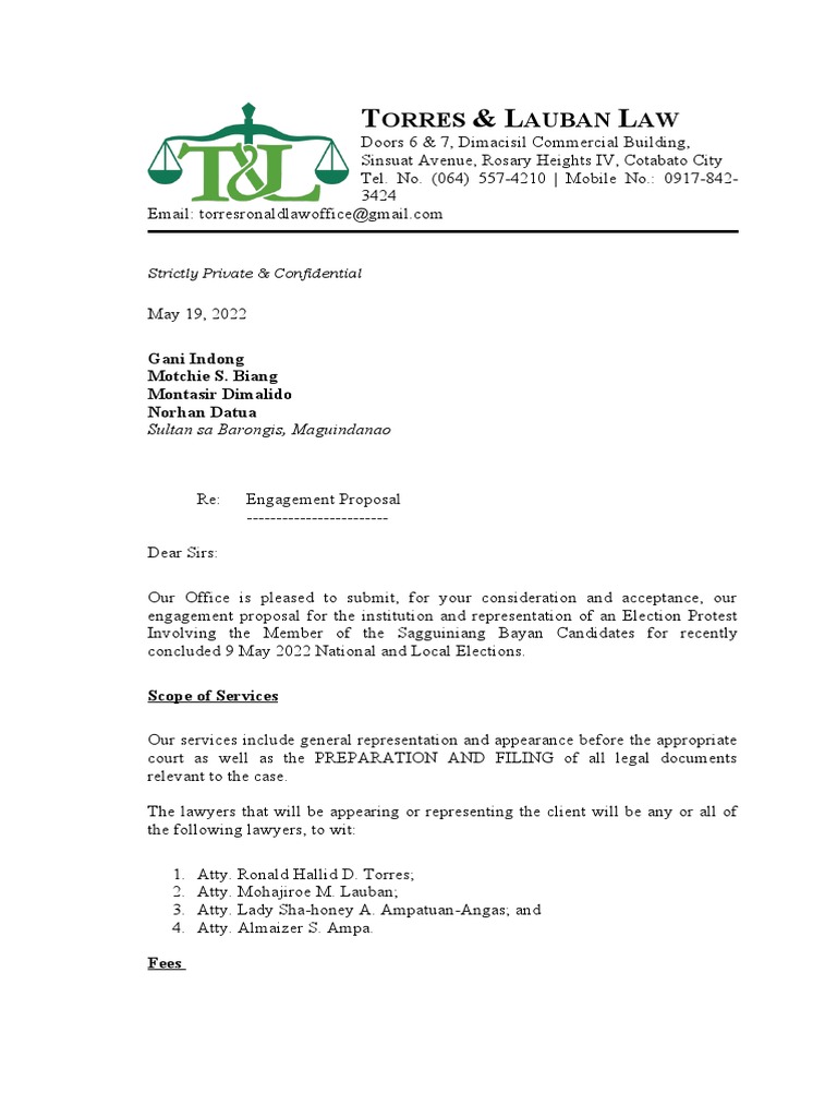 Engagement Proposal - SSB SB | PDF | Justice | Crime & Violence