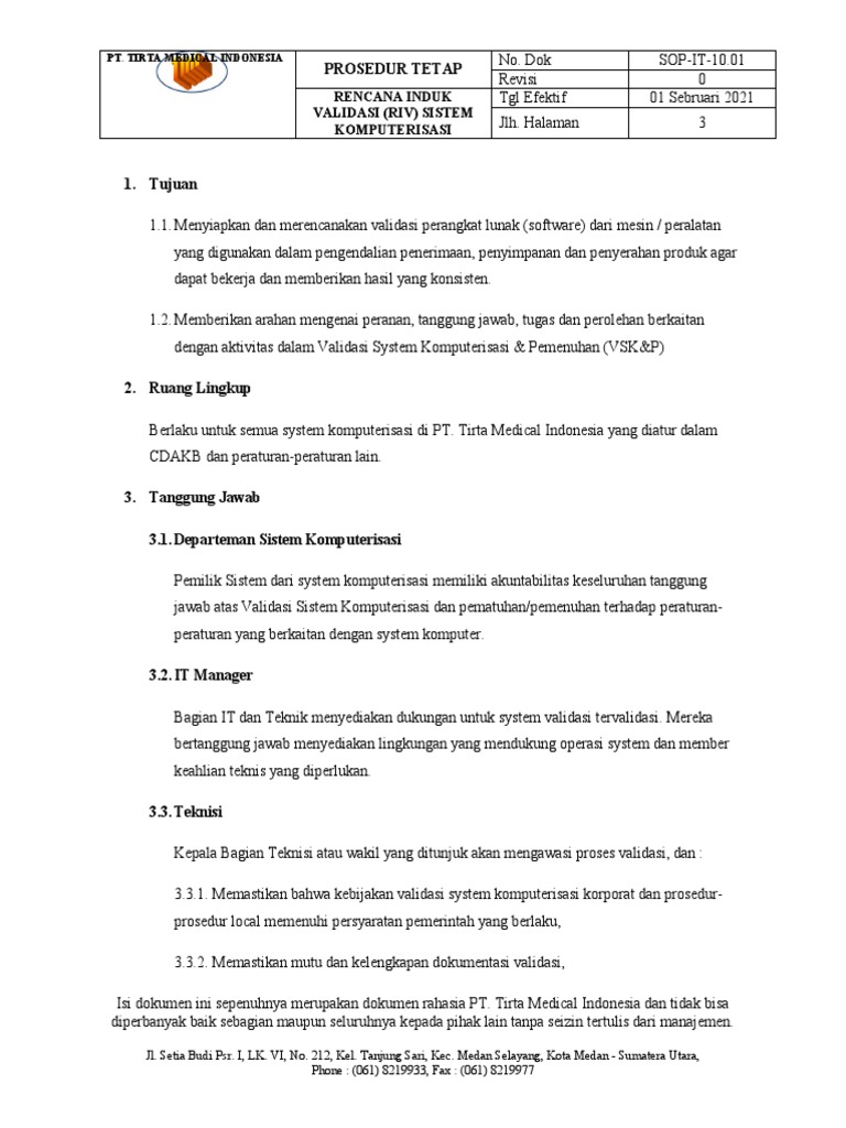 Sop Tetap Sistem Komputerisasi | PDF | Bisnis | Komputer