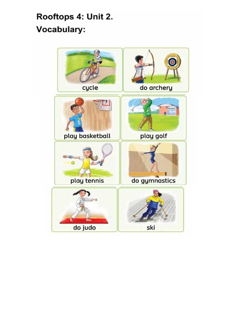 Rooftops 4 Unit 2 Vocabulary | PDF