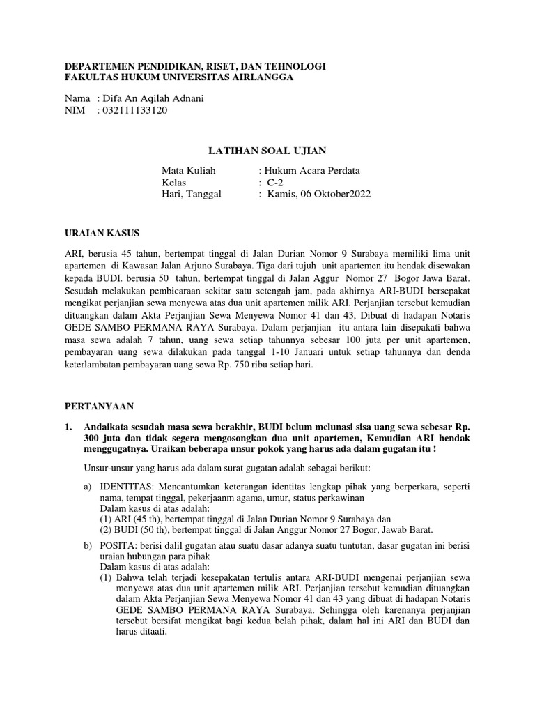 Hukum Acara Perdata | PDF Hukum Acara Perdata | PDF